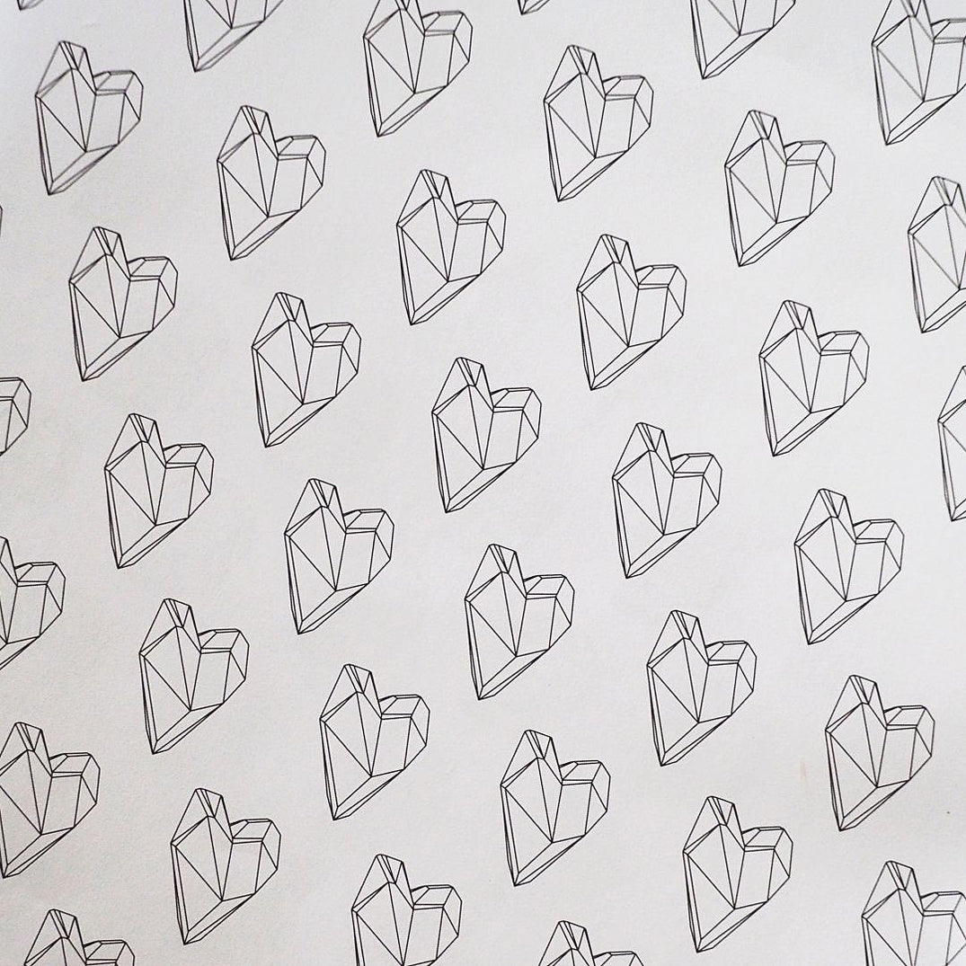 Love Heart Gift Wrapping Paper– Marokka